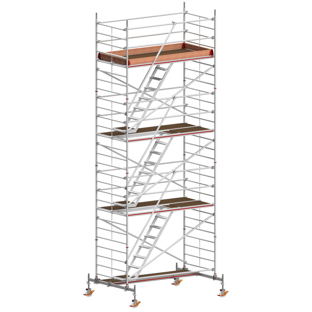 8273 - Mobile stairway tower with cross-beam. Platform dimensions: 2,95 ...
